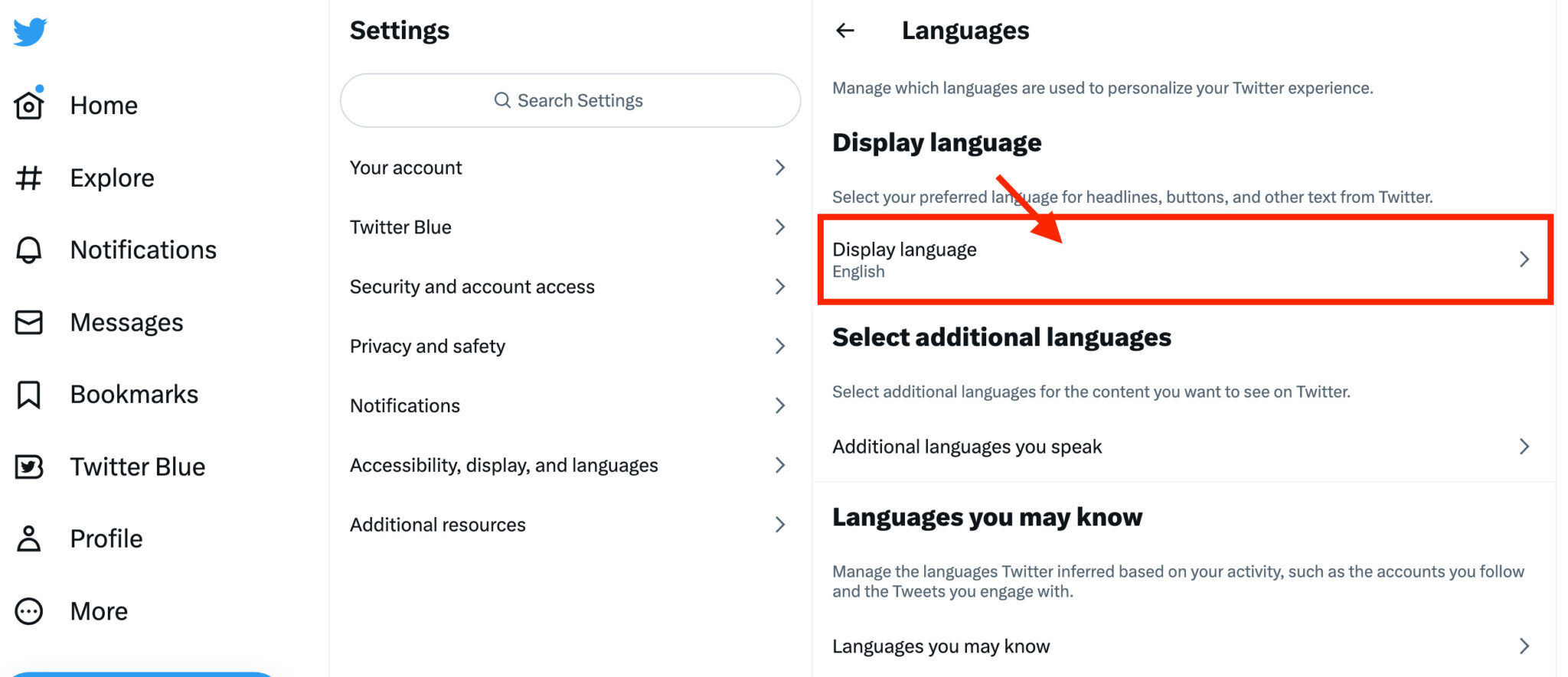 Twitterの表示言語を「英語」から「日本語」に変更する方法 - kazu blog